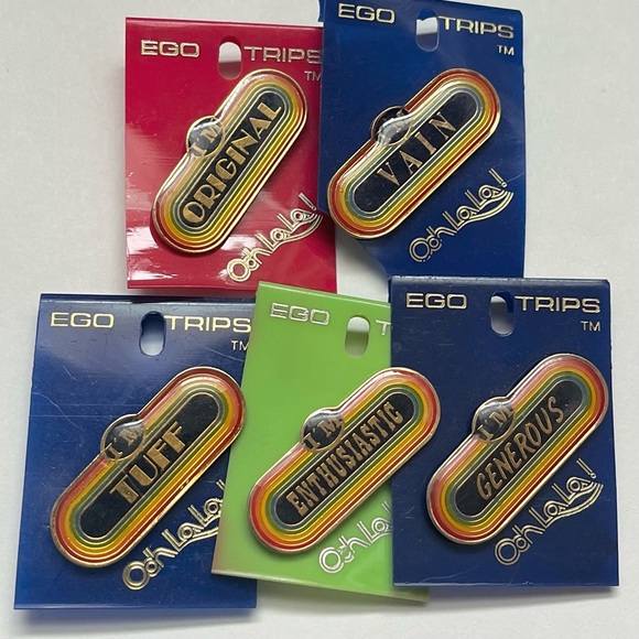 Accessories | Vintage Ego Trips Ooh La La Enamel Rainbow Pins | Poshmark